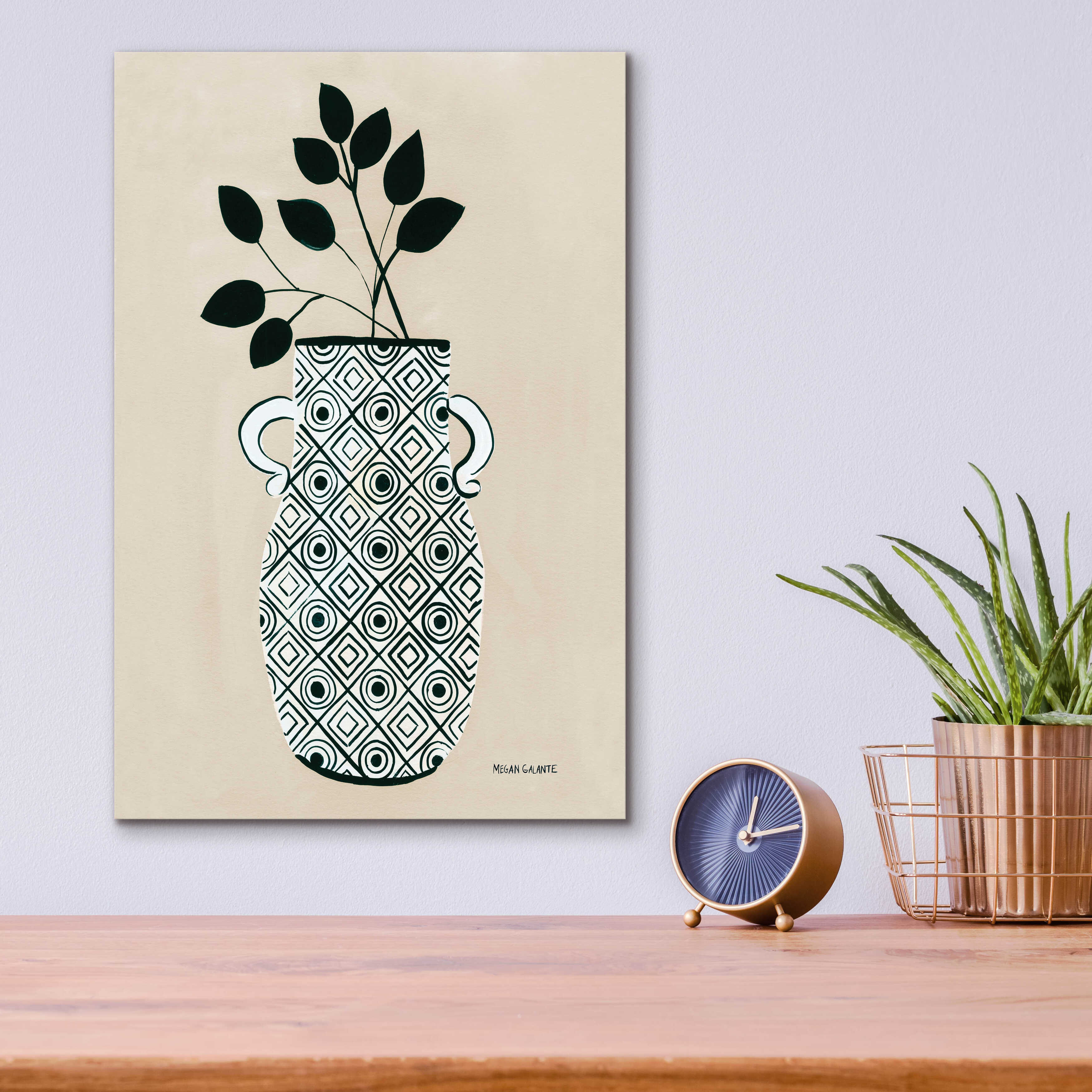Red Barrel Studio Epic Art 'Luna Vase' By Megan Galante, Acrylic Gla Luna Vase by Megan Galante ...